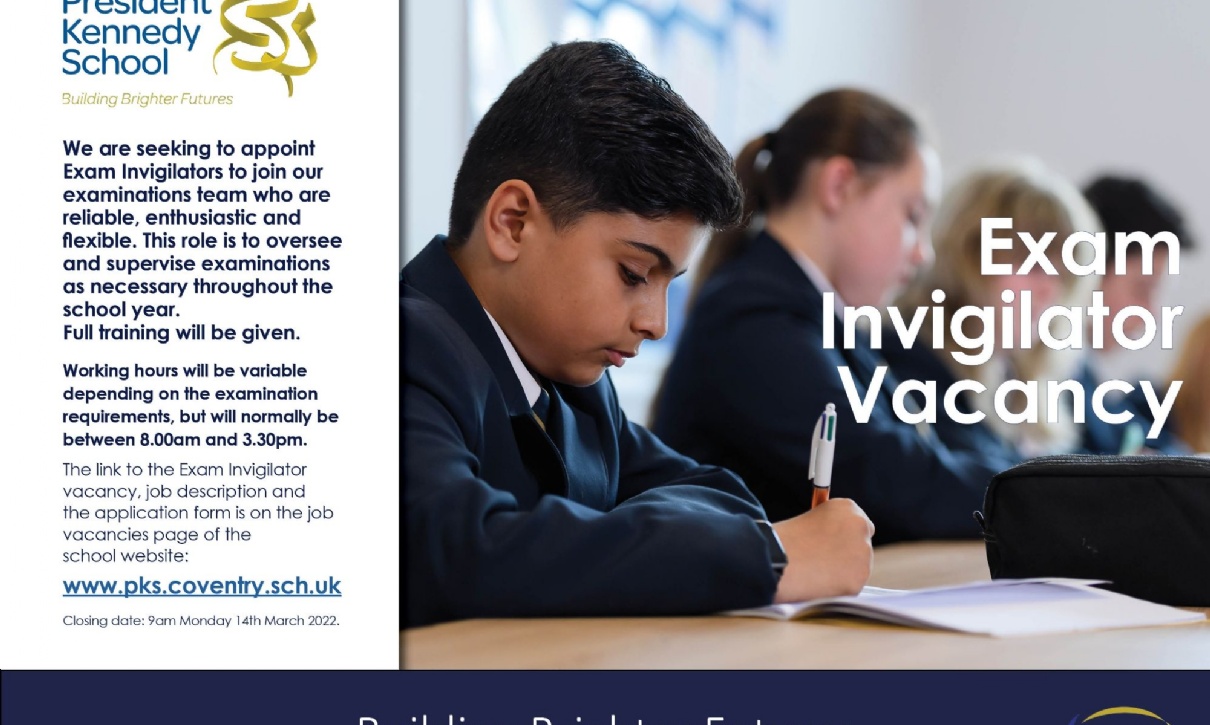 President Kennedy School - Exam Invigilator Vacancy